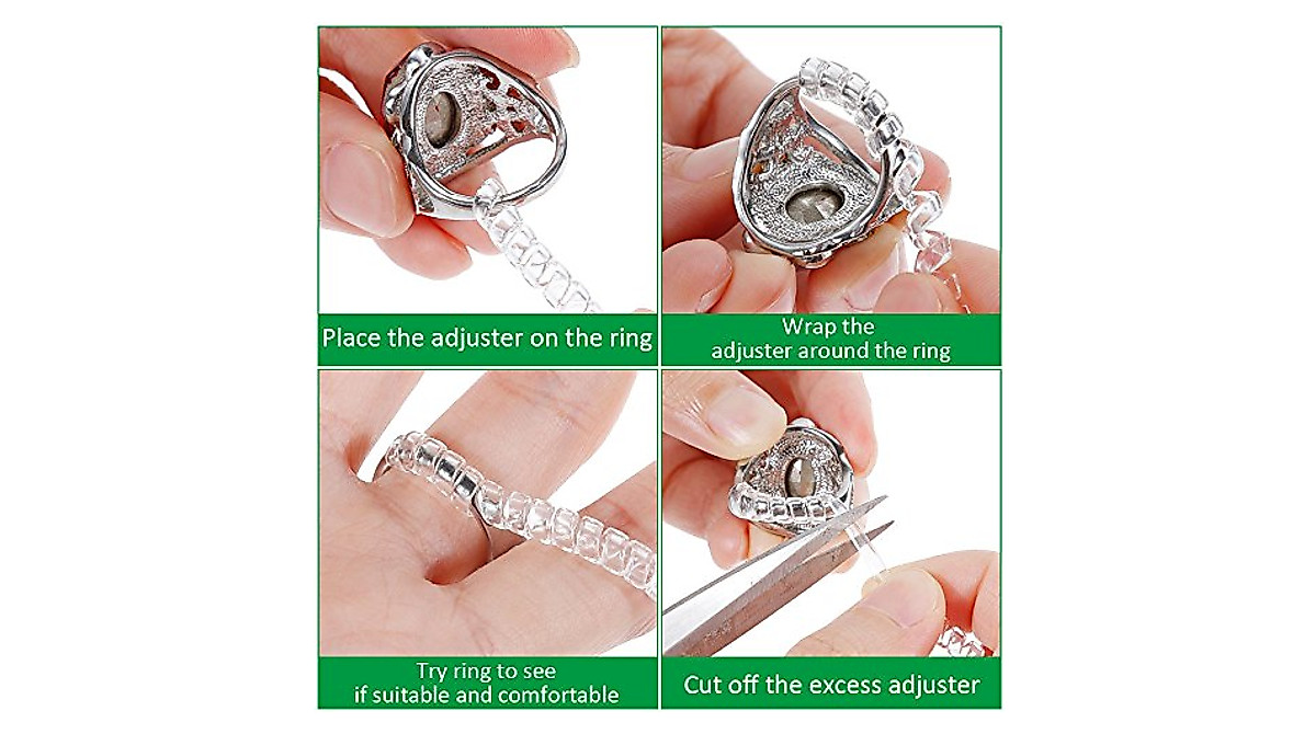 Anpro 15 Pack Ring Size Adjusters - Invisible Fit for Loose Rings