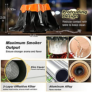 Cocktail Smoker Kit, Whiskey Bourbon Smoker Kit with 6 Flavors Wood Chips, Old Fashioned Drink Smoker Infuser Kit Gift for Men Dad Husband Bartender to Infuse Cocktails Wine Whiskey