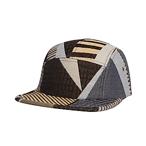 Hatphile Geo Pattern 5 Panel Hat Camper Camp Cap (as1, Numeric, Numeric_7_and_1_Quarter, Numeric_7_and_3_eighths, Random Patch Beige, Large)
