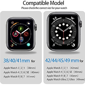 [2 Pack] Scrunchie Band Compatible with Kids Apple Watch Band 38mm 40mm 41mm & 42mm 44mm 45mm,Cute Printed Elastic Solo Loop Bands for iWatch Series 9/8/7/6/5/4/3/SE/SE2/Ultra 2/Ultra,Boys & Girls