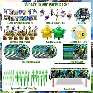 Legend Birthday Party Decorations, Legend Party Supplies Set Include Banner, Hanging Swirls, Tablecloth, Tableware, Balloons, Cake Toppers, Legend Party Favors