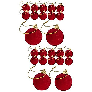 NOLITOY 24 pcs Christmas Balls Christmas Ball Ornaments Christmas Tree Decoration Christmas Decor Felt Christmas Ornament Balls Xmas Tree Hanging Balls Ball Ornaments for Xmas Tree Pendant