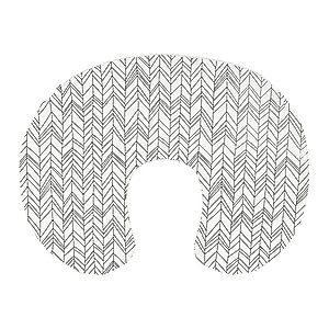 Nursing Pillow Covers for Baby Girl, 2 Pack Nursing Pillow Slipcovers for Breastfeeding Moms, Soft and Stretchy Safely Breastfeeding Pillow Cover for Infant(Black)