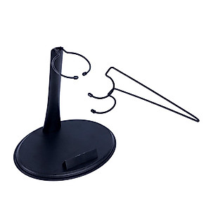 LoveinDIY 14-Packs 12 inch Dolls Stand Plastic Action Figure Stand 1/6 Scape U & Shape Action Figures Base Display Stand for Figures Black