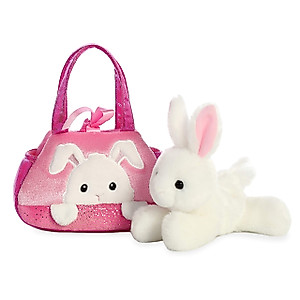 Aurora® Fashionable Fancy Pals™ Peek-A-Boo Bunny Stuffed Animal - On-The-go Companions - Stylish Accessories - Pink 7 Inches