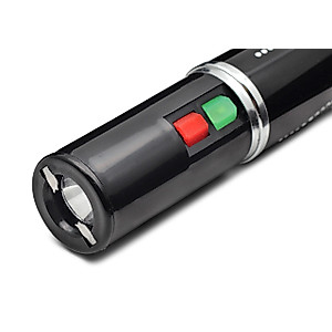 Foxfend Spark Lipstick Stun Gun Women Self Defense Bright Led Flashlight - Rechargeable Battery (Black)