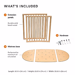 Stokke Sleepi Bed Extension, Natural - Convert Stokke Sleepi Mini Into Stokke Sleepi Bed - Extends Bed to 55.5” - Suitable for Children Up to 5 Years - Mattress Sold Separately