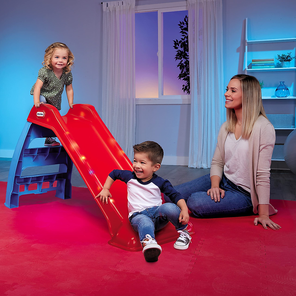 Little Tikes Light-Up First Slide for Kids Indoors/Outdoors , Red