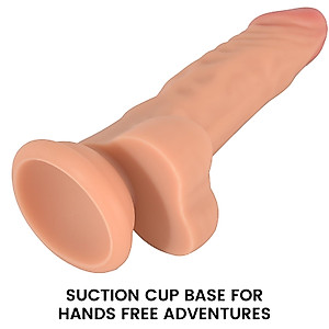 Beginner 5 Inch Silicone Dildo,Realistic Mini Lifelike Soft Dildos with Strong Suction Cup for Hands-Free Play,Adult Sex Toy for Women Men Couples,G-Spot Stimulation Starter Dildos Anal Training Toys