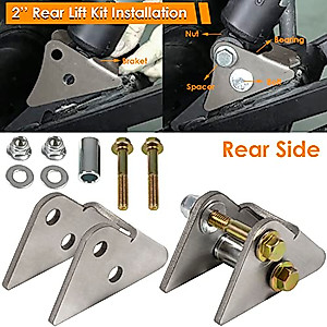 UTV 2'' TRUE CLEARANCE Full Lift Kit for Polaris Ranger 400/500/800 Crew Midsize 2010 2011 2012 2013 2014, 2'' Front and Rear Suspension for Polaris Ranger Lift Kit