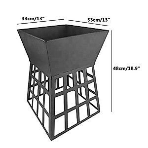 Iron Large Fire Pits Cast Iron Firepit Modern Stylish BBQ Burn Pit Outdoor for Garden Patio Terrace Camping Stand Stove