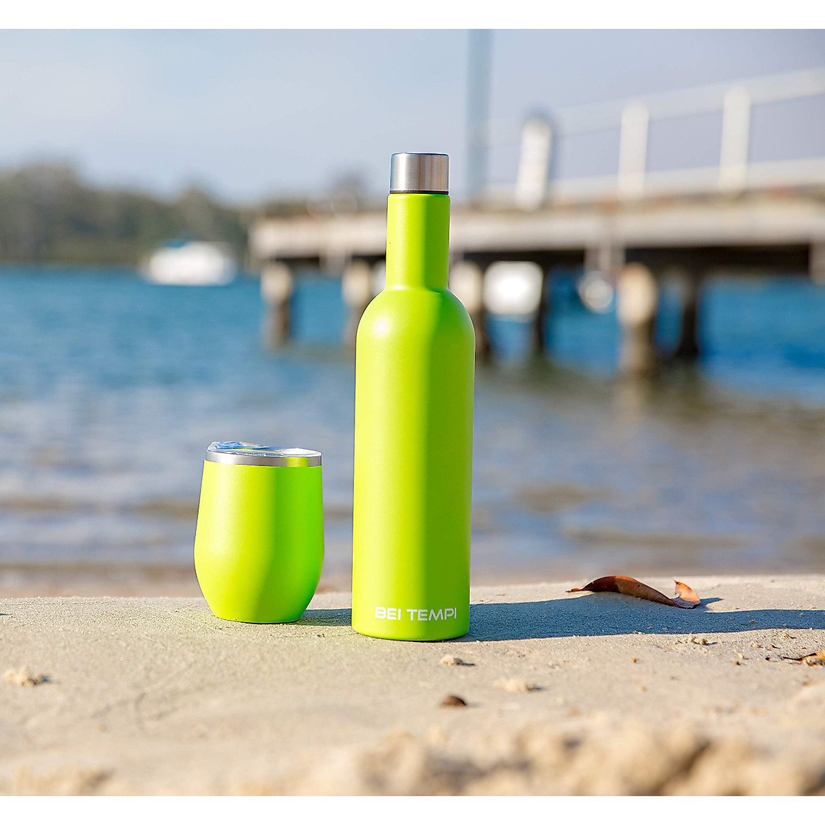 Insulated Bottle and Tumbler Set Green