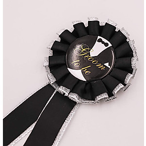 Bride to Be and Groom to Be Tinplate Badge Pins Wedding Buttons for Wedding Bridal Shower Party Decorations by Topfunyy