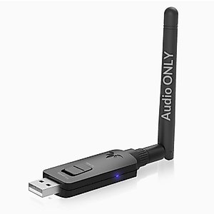 Avantree DG60 Long Range USB Bluetooth 5.0 Audio Adapter for PC PS4 Mac Laptop, Superior Sound Wireless Audio Dongle, aptX Low Latency Transmitter for Headphones Speakers, 164FT/50M