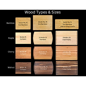 MODERN MADE DESIGNS Handmade Cutting Board, Personalized Bamboo, Walnut, Cherry or Maple Wood Engraved Boards USA Made, Customizable for Weddings, Anniversary, Housewarming, Kitchen Decor, Gift Idea
