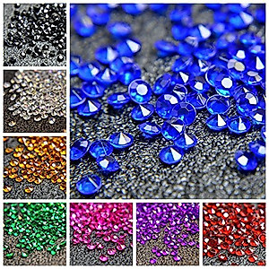 Gintoaria 1000pcs/ Pack Wedding Table Acrylic Diamond Scatter Crystals Confetti Acrylic Gems Vase Fillers Rhinestones for Wedding, Bridal Shower, Vase Beads Decorations (10mm, Baby Pink)
