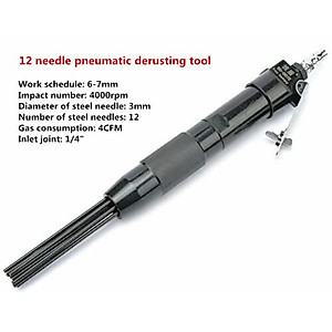 Pneumatic Derusting Tool Air Rust Remover Slag Cleaner Descaling Polisher 6-7mm