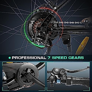 Vivi Electric Bike for Adults, 26" Electric Cruiser Bike 500W Motor with 48V Removable Battery, Step Thru Electric Bicycle with Cruise Control, 7-Speed, City Commuter Ebike for Women Men