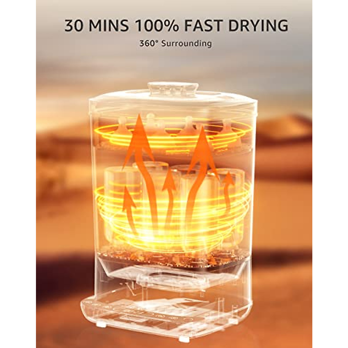 Baby Bottle Sterilizer, 6-in-1 HAUTURE Bottle Sterilizer and Dryer, Electric Steam Bottle Sanitizer for Baby stuffs, Baby Bottles & Breast Pump Accessories