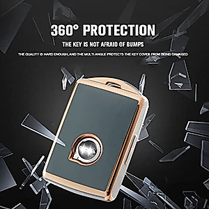 ROSYSZOU TPU Car Remote Key Fob Cover For Volvo XC40 XC60 XC90 S90 XC60 XC90 XC40 S90 V90 2018 2019 2020 2021 Keychain Car Accessories (Keychain-White)