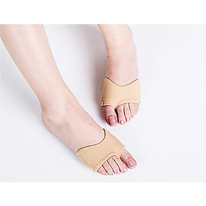 missfiona Women's Neoprene Half Sole Dance Paws Forefoot Pad Half Lyrical Shoes(XL, Nude)