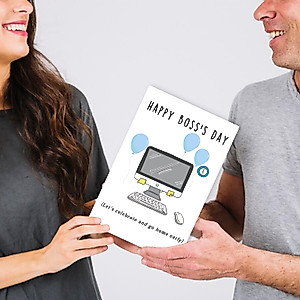 Ziwenhu Cheeky Boss' Day Card for Leader, Humor Boss's Day Card Gift from Employee, Funny Boss Day Card, Employee Appreciation Gift, Hilarious Boss Day Gifts For Women Men