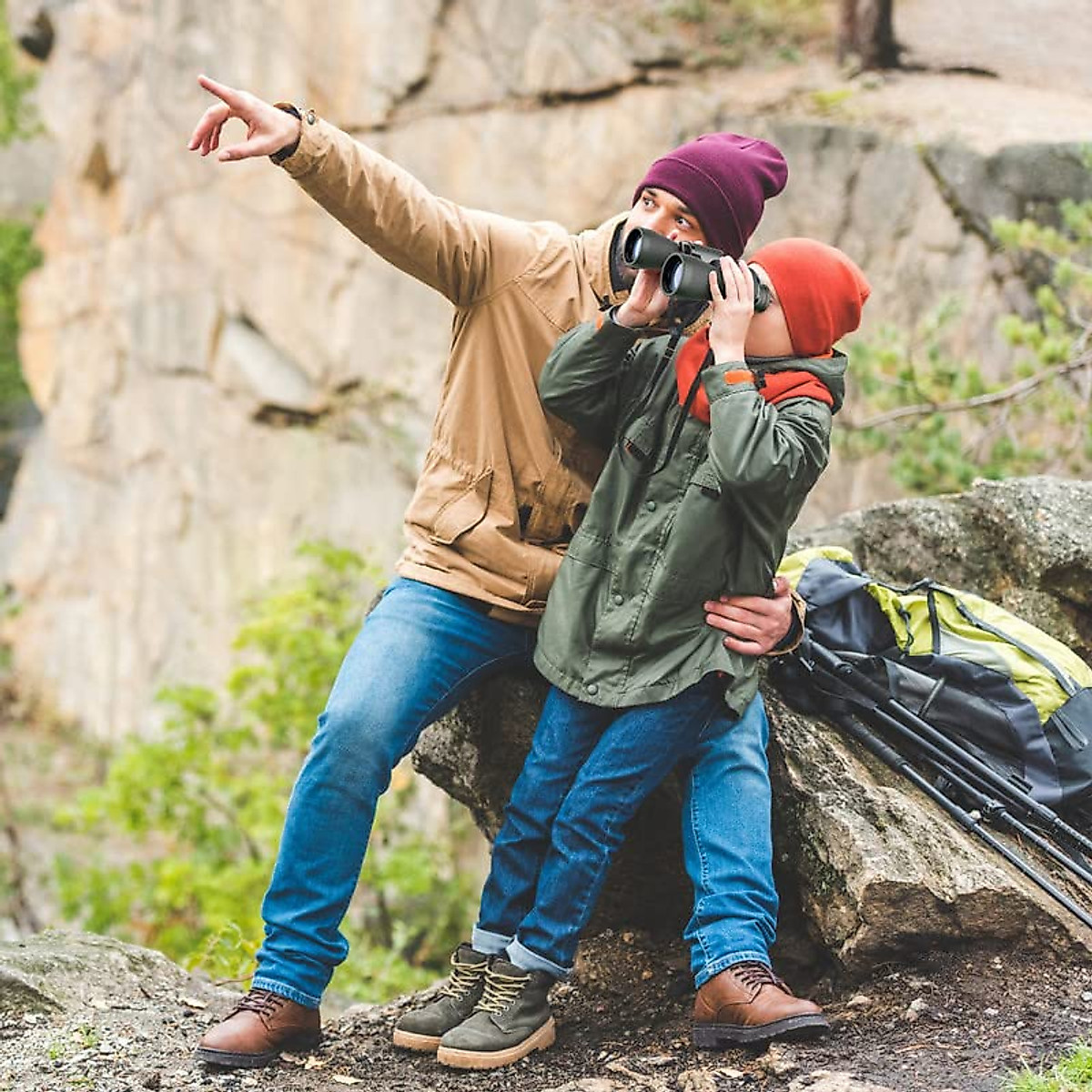 20x50 Waterproof Binocular, HD Professional/Easy Focus for Adults, with Low Light Night Vision, Durable and Clear FMC BAK4 Prism Lens, for Birds Watching Hunting Outdoor Sports