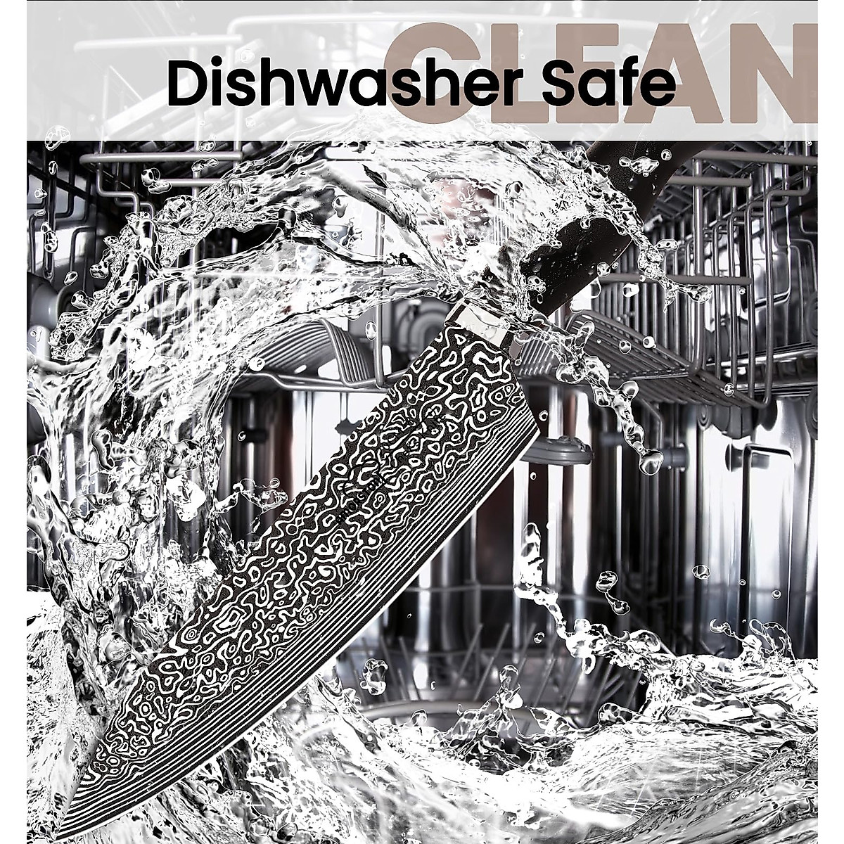 Knife Set, 15 Pieces Kitchen Knife Set with Built in Sharpener, High Carbon German Stainless Steel Knife Block Set, Dishwasher Safe