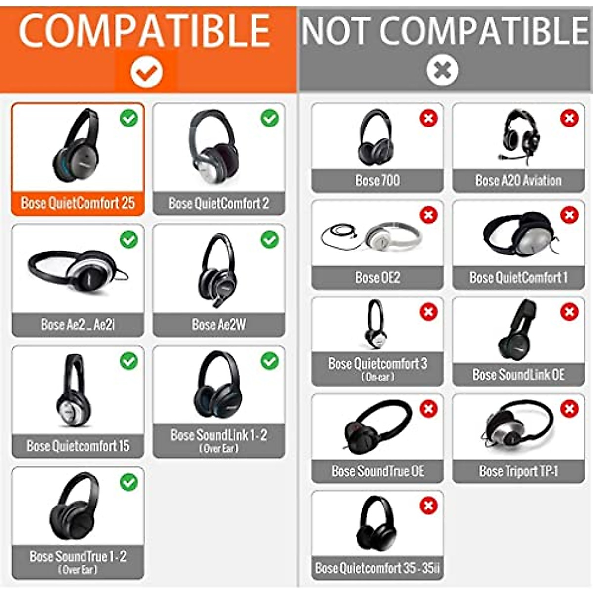 QC25 Headphones Replacement Ear Pads Cushions- QC35,QC35ii Replacement Earpads - Compatible with Quiet Comfort35,QC25,QC35ii,QC15,AE2,AE2i-Comfortable (Blue)…