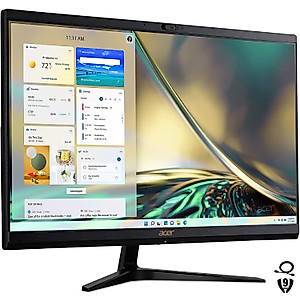 acer Aspire C24 23.8" FHD All in One Desktop Computer, 12th Gen Intel 6-Core i3-1215U Processor, 16GB RAM 512GB SSD, Wi-Fi 6, Wireless Keyboard and Mouse,Windows 11 Home, Black