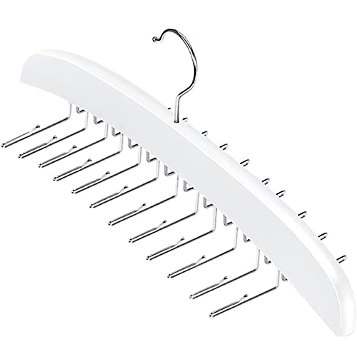 Tank Top Hanger Space Saving, 24 Large Capacity, Bra Hanger Organizers for Cami Tops, Ekezon 360° Rotating Foldable Metal Hooks Camisoles Hangers for Scarfs, Bras, Bathing Suits, Belts, Ties (White)