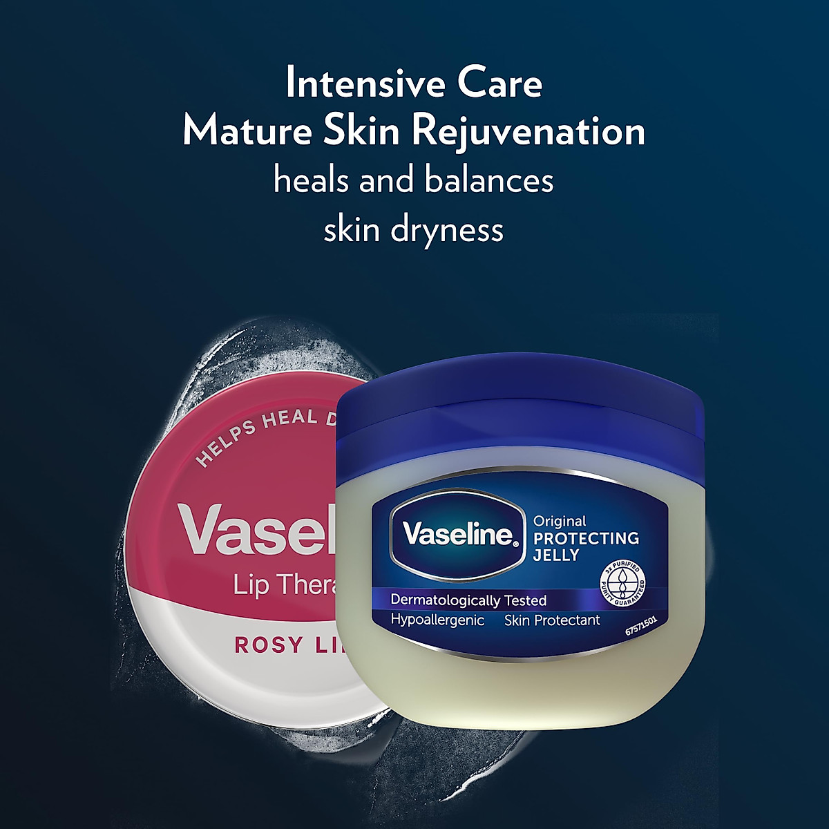 Vaseline 100% Pure Petroleum Jelly Skin Protectant 3.75 oz (Pack of 4)