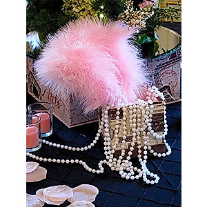 12 Pieces Faux Pearl Necklaces, 31inch White Fake Pearl Bead Garland, Plastic Beaded Costume Jewelry Flapper Party Accessories for Wedding Bridal Shower Birthday Tea Party Decorations Party Favors