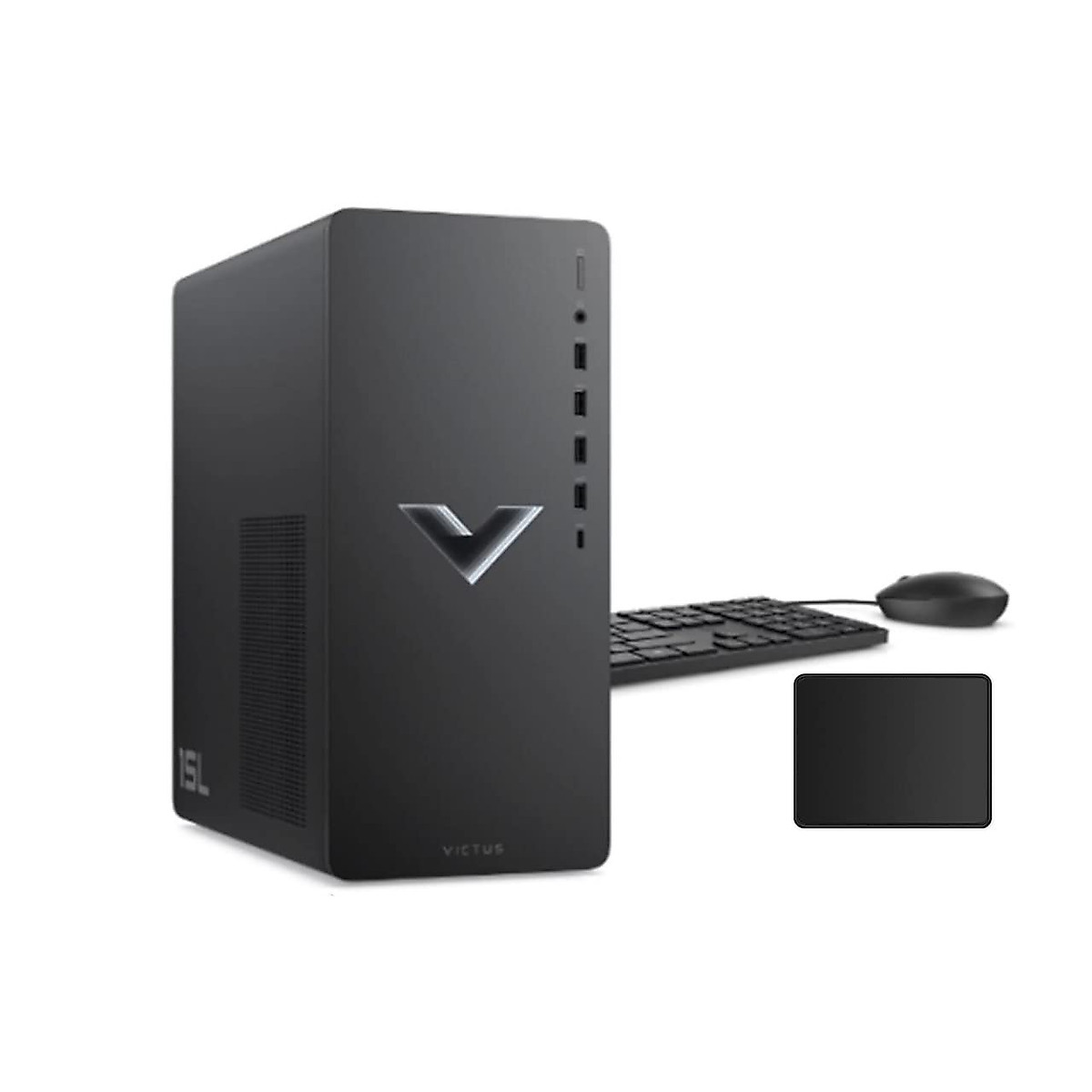 HP Gaming Premium Desktop | AMD Ryzen 7 5700G(Beat i7-1255U) | 32GB DDR4 | 512GBSSD | AMD Radeon RX 6600XT | Windows 11 Pro | Black | Bundled with Mouse Pad