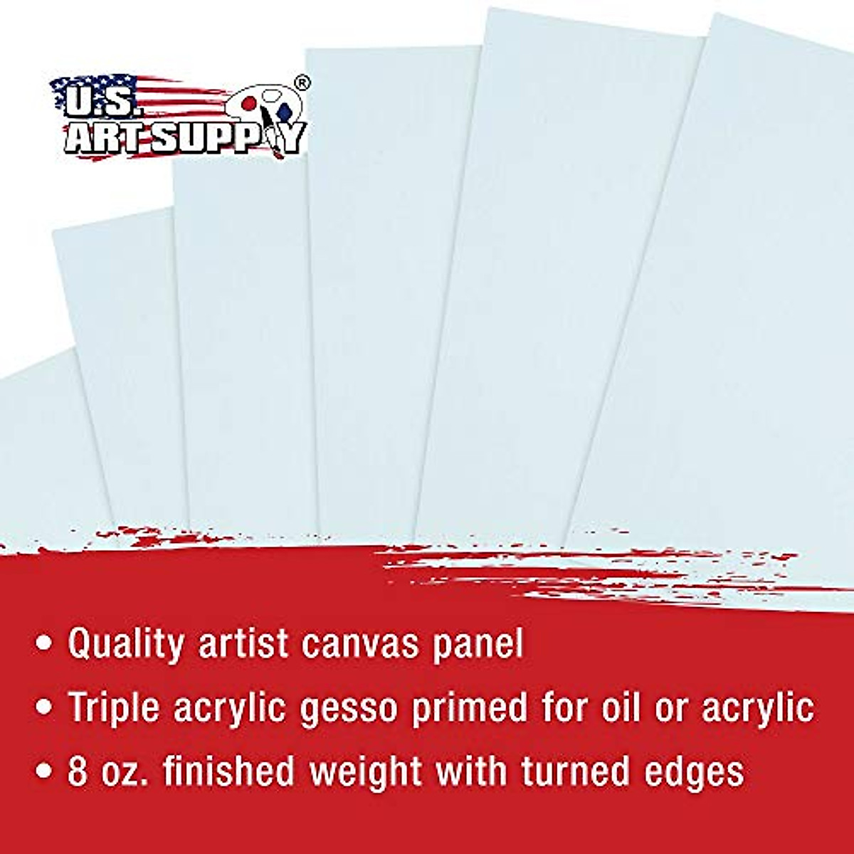 US Art Supply 6 X 6 inch Professional Artist Quality Acid Free Canvas Panel Boards 12-Pack (1 Full Case of 12 Single Canvas Panel Boards)