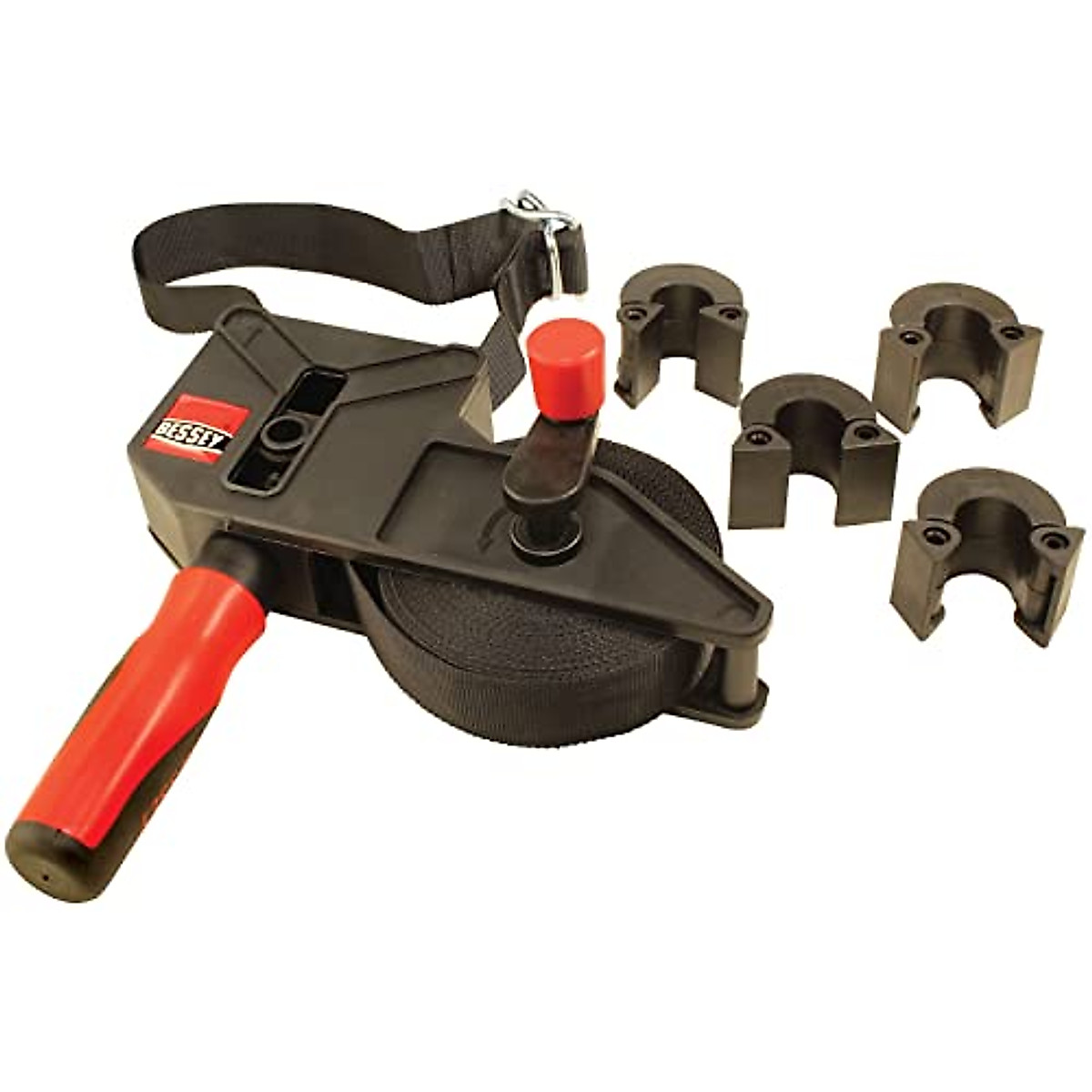 BESSEY VAS-23+2K, 23 ft Variable Angle Strap Clamp with 4 Clips