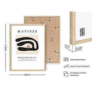 HAUS AND HUES Henri Matisse Prints and Posters Matisse Paper Cutouts and Art Exhibition Poster Matisse Poster Prints Matisse Paintings Abstract Art Prints Wave Leaf Matisse Framed Beige - 12x16