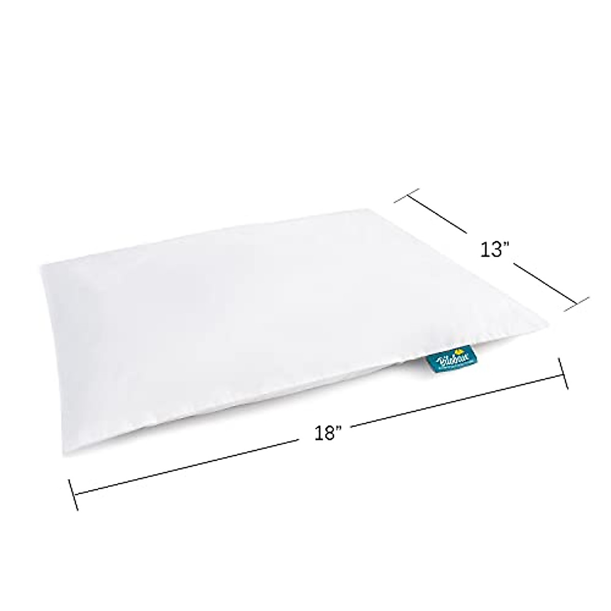 Baby Toddler Pillow 2 Pack with Pillowcase (13 x 18), Baby Toddler Pillows for Sleeping, Machine Washable Soft Travel Pillow