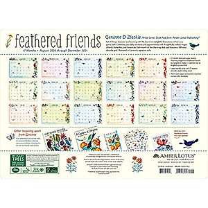 Geninne Zlatkis 2021 Desk Pad Calendar (17-Month Aug 2020 - Dec 2021, 18.75" x 13.5")