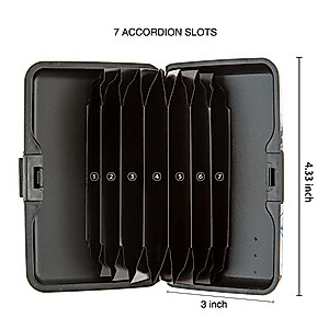 Kaabao Credit Card Holder Wallet for Women Men RFID Blocking Small Metal Business Aluminum Protector Sleeves Slim Mini Cards Case (Alcohol Ink Art)