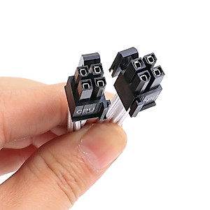 18AWG CPU Cable for EVGA, 70CM Male to Male PSU 8 Pin to 4+4 Pin EPS Sleeved Cable for EVGA G+ G2 G3 G5 G6 GA GM GT P2 P3 P5 P6 P+ T2