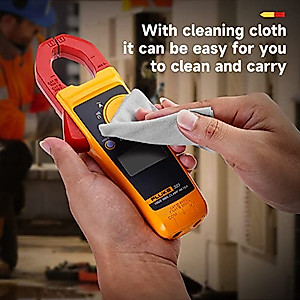 KingSung Hard Carrying Case for Fluke 323/324/325/302/303/305 Digital Clamp Multimeters and 374/375/376/902 FC True RMS Meters, with Wide Rubber Handle Strap, EVA Strong Drop-Resistant Shell,Yellow