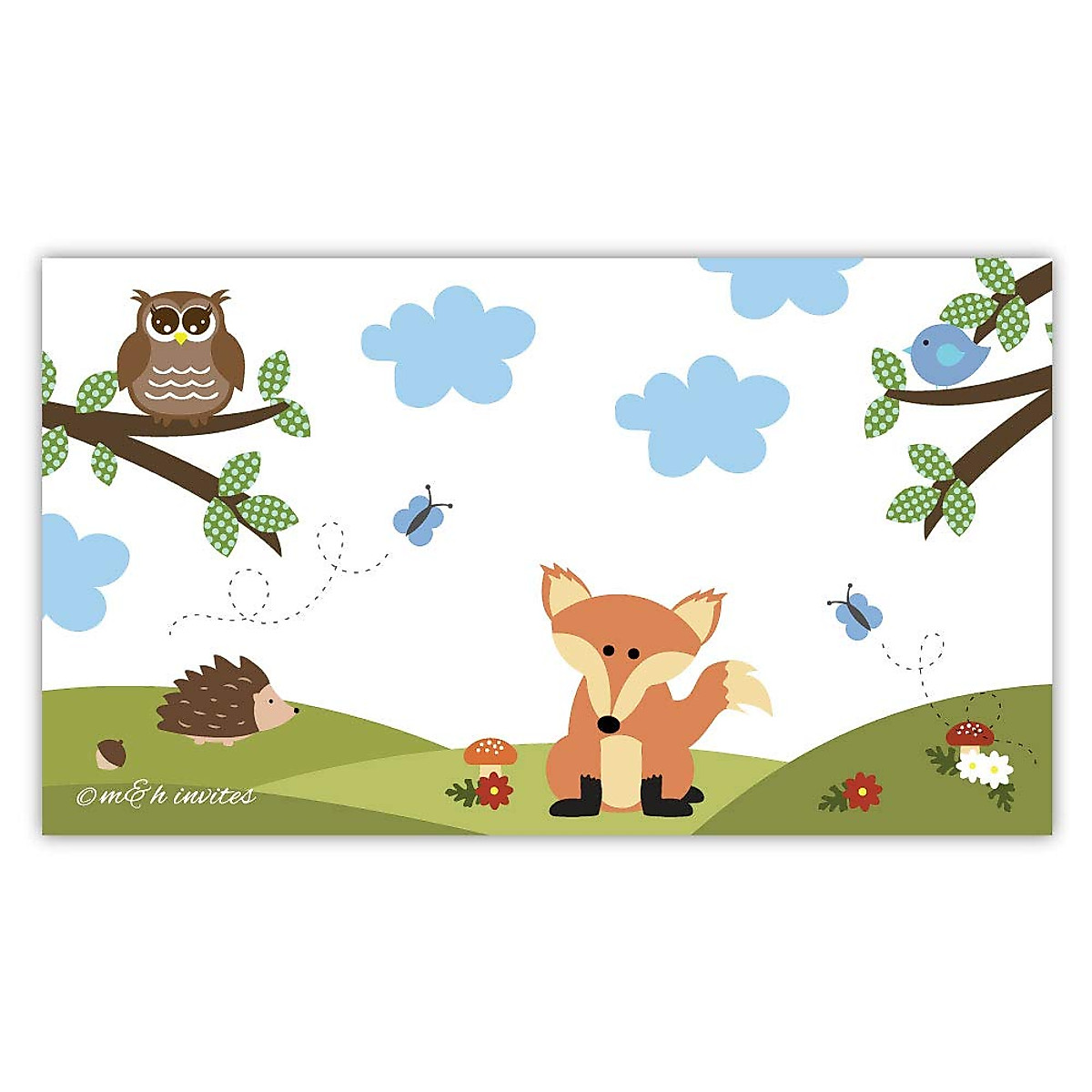 50 Woodland Diaper Raffle Tickets - Boy Baby Shower Game