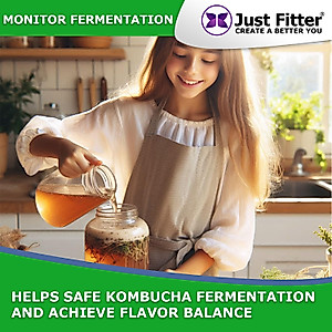 Just Fitter Alkaline Water pH Test Strips. Testing Kit for Home Drinking Water and Liquids. Universal Tester for Aquarium, Fish Tank, Pool, Hot Tub, Spa, Kombucha, Fermentation and Brewing Process.