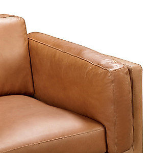POLY & BARK Cadiz Left-Facing Sectional Sofa in Saddle tan