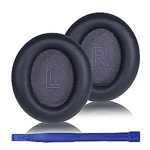 Q30 Protein Leather Earpads for Anker Soundcore Life Q30 by Anker Life Q35 Headphone Headsets Earmuff Repair Part Q35 Noise Cancelling Ear Covers Cushions (Dark Blue)