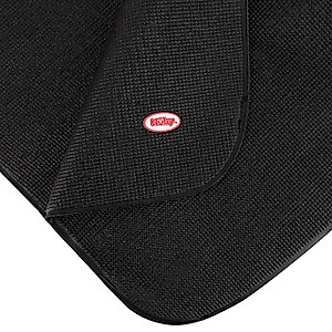 Nuby On The Go Kids Car Seat Protection Undermat, Protects Upholstery from Indentations, Scratches, and Spills, Black