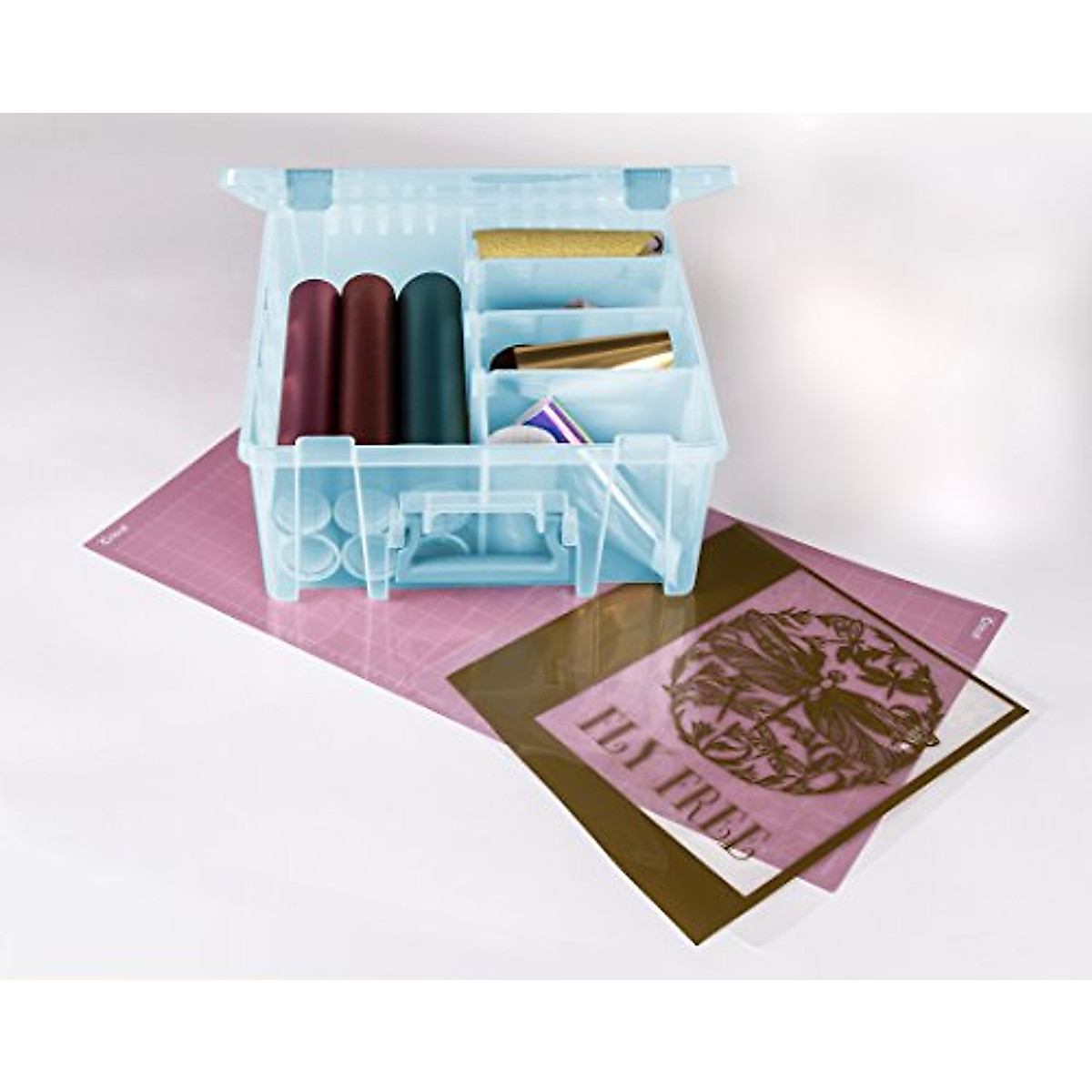 ArtBin Super Satchel Compartment Box - Stackable Durable Art Storage with 8 Removable Compartments, Smart Closure, and Portable Design for Craft Supplies, Threads, Ribbons, Paint Tubes