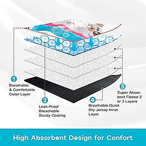 Paw Legend Washable Reusable Female Dog Diapers - No Leak Doggie Diapers for Heat Cycle (3 Pack,Adorable,Small)