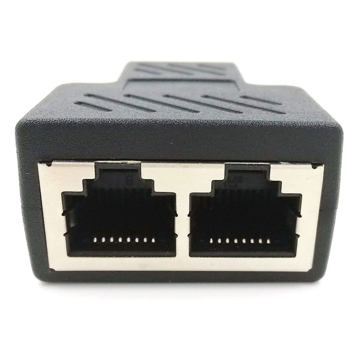 Qaoquda RJ45 Splitter Adapter 1 to 2 Dual Female Port CAT 5/CAT 6 LAN Ethernet Socket Splitter Connector Adapter